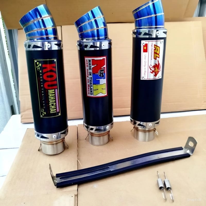 Nlk Exhaust RED LEO Exsoz Kou Mahachai 51mm Tube type 51mm | Shopee ...
