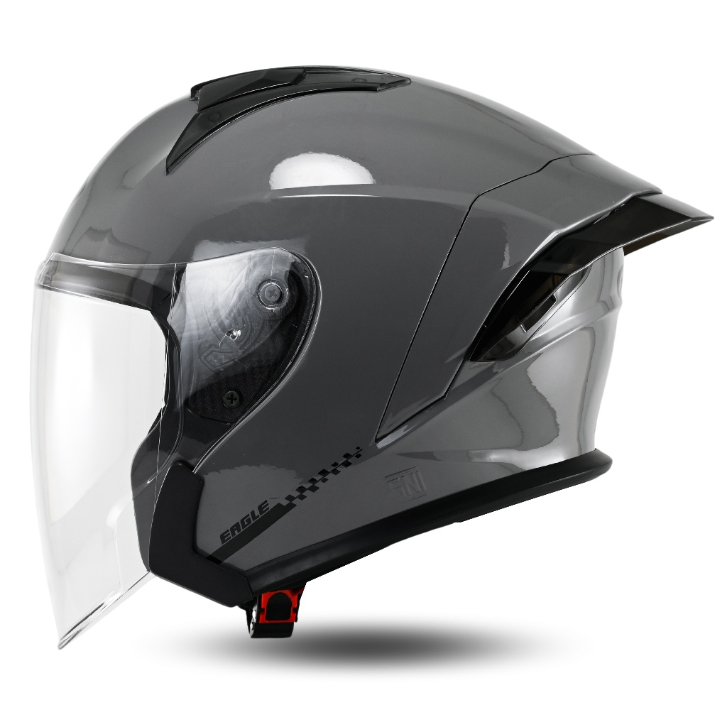 Rsix Eagle Half Face Helmet free Spoiler Ghm Kenzo Solid Plain SNI ...