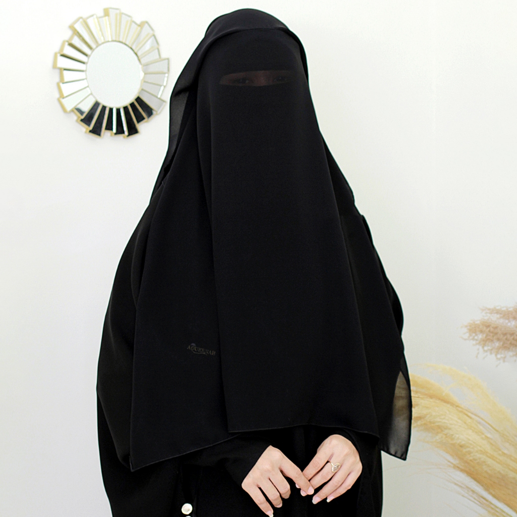 Aqueenah - Purdah Qowariro Veil Burqa Yemen Chiffon | Shopee Malaysia