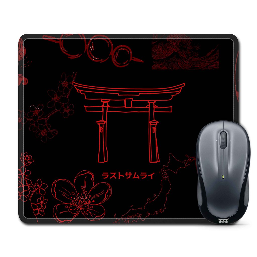 Japan CULTURE DIGITAL RED LINE ART gaming Mouse pad - JAPAN ART Rubber ...