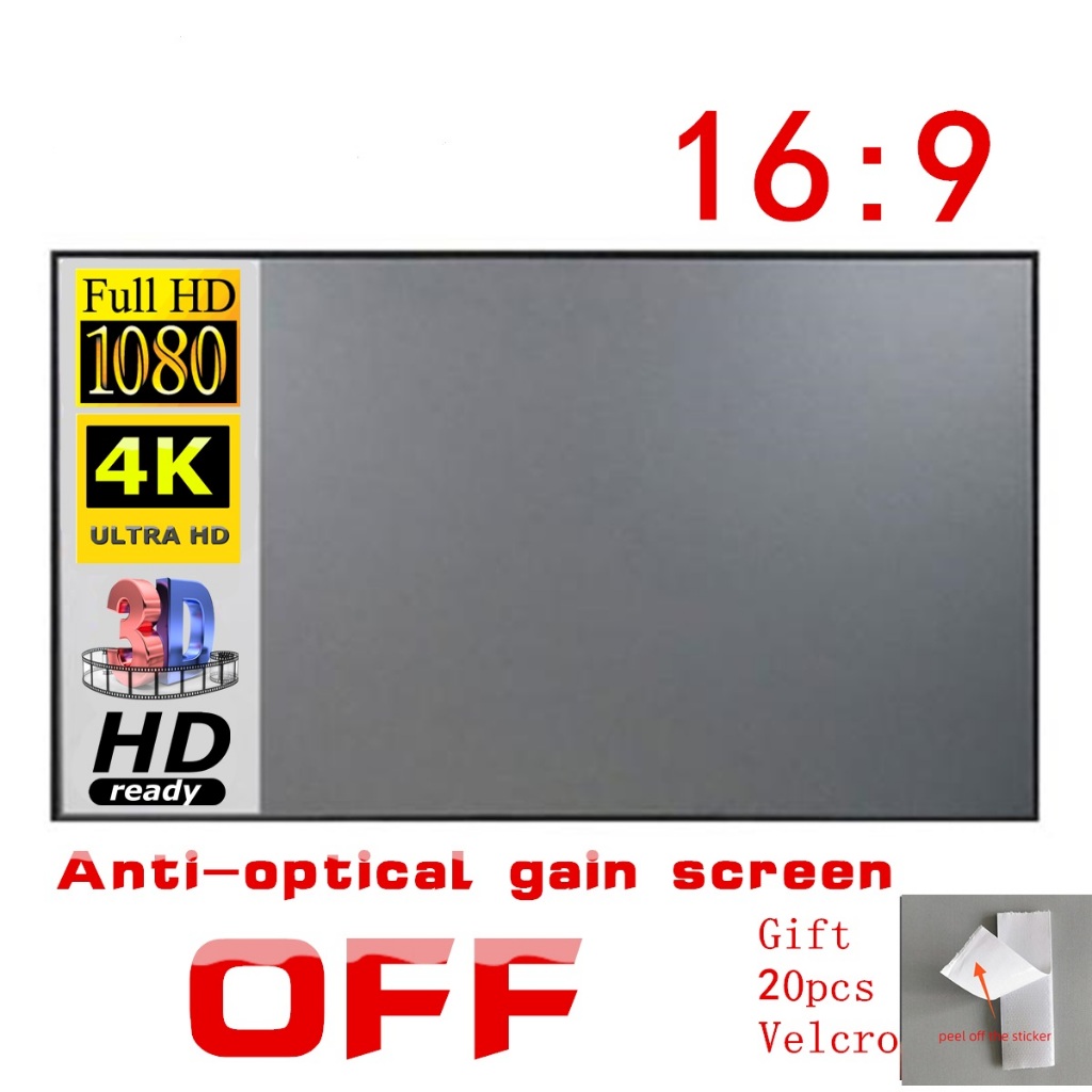 LAYAR CAHAYA Portable Simple Folding Metal Anti Light Curtain Projector ...