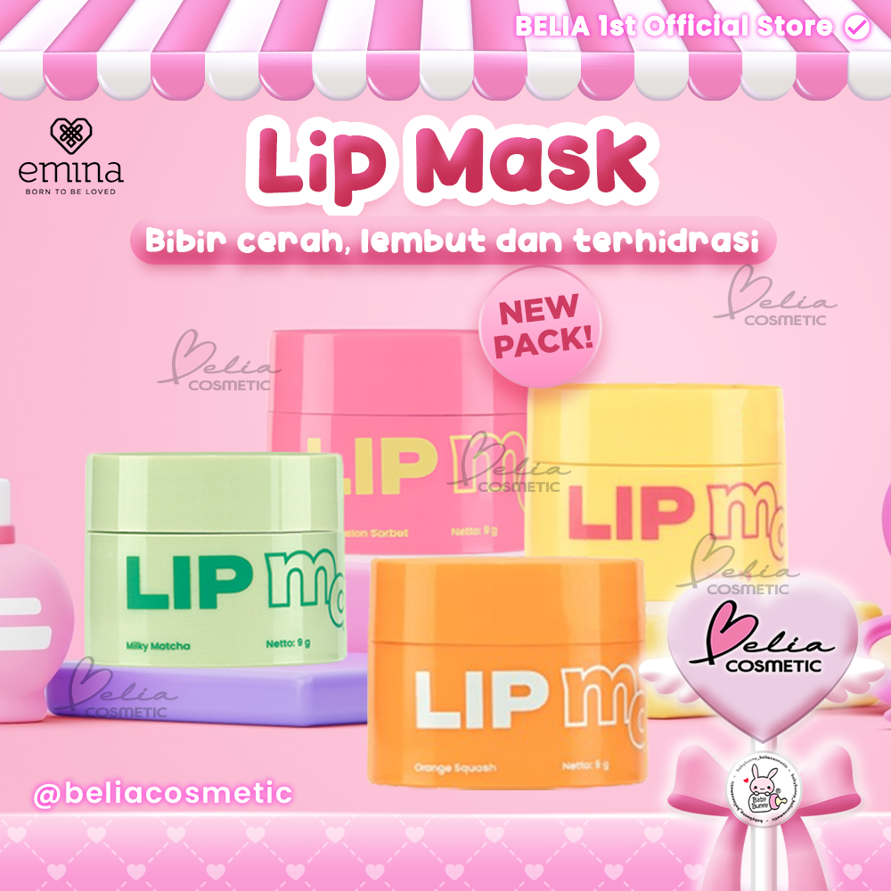 Belia EMINA Lip Mask 9g - Moist Lip Care Mask, High-Moisture Tech ...