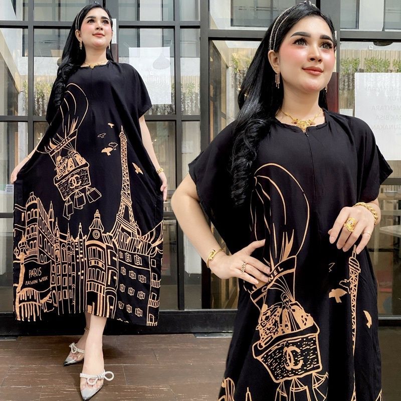Jumbo brown lowo Daster with front zipper for breastfeeding mothers ...