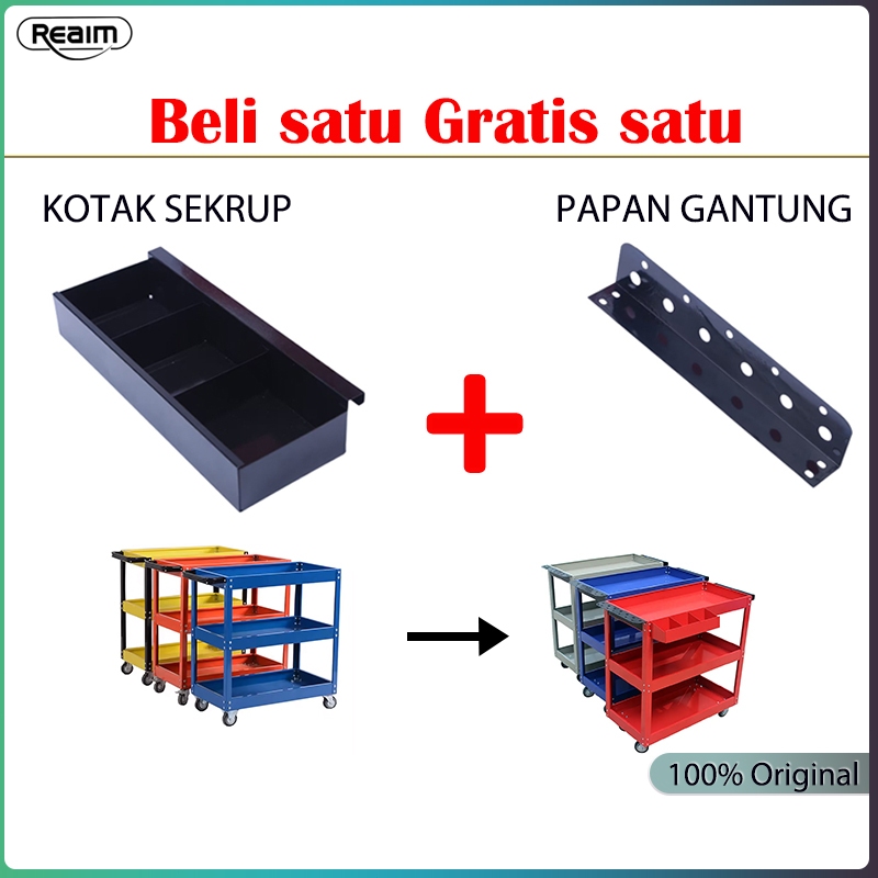 Accessory Trolley Trolley Three-Layer Metal Tool Cart Trolley 3-layer ...