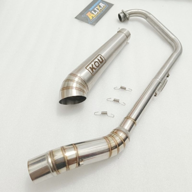 Kou Mahachai Canister super open pipe 51mm for Tmx 125 155 Rusi tc 125 ...