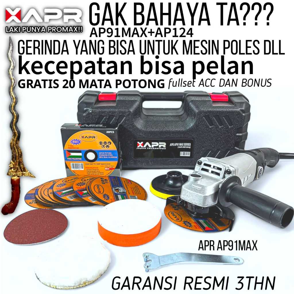 MESIN KAYU Apr JAPAN AP91MAX variable speed Grinder Suitcase Car ...