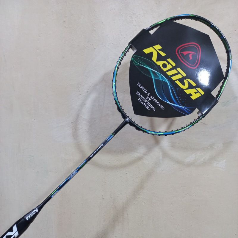 Kansa FULL CARBON BADMINTON RACKET 32 LBS - READY TO USE (FREE BAG AND ...
