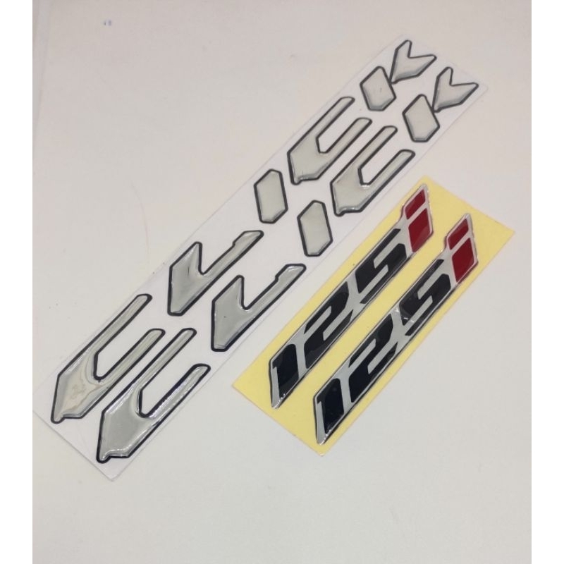 Embossed Sticker 3d Emblem Click 125i embossed | Shopee Malaysia