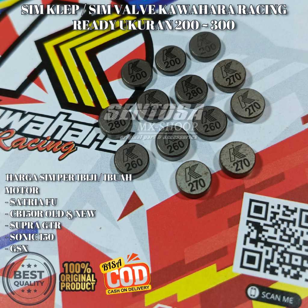 Kawahara ORIGINAL] SIM VALVE/SIM VALVE Size 200-300 SATRIA FU | Sonic ...