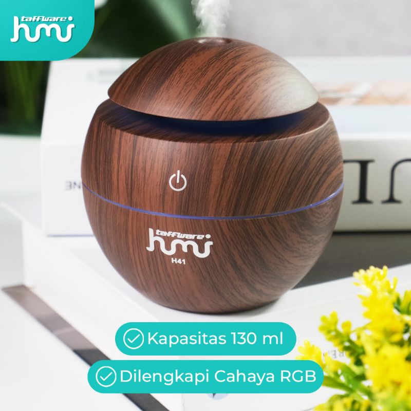 Humi Air Humidifier Aromatherapy Oil Diffuser Wood 130ml | Shopee Malaysia