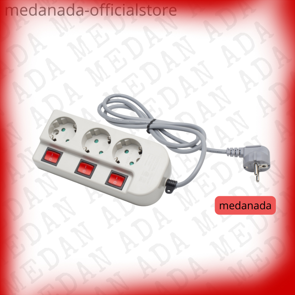 Socket / Grounded Plug 3 Holes Switch Uticon ST 1382SW Light Switch 3 ...