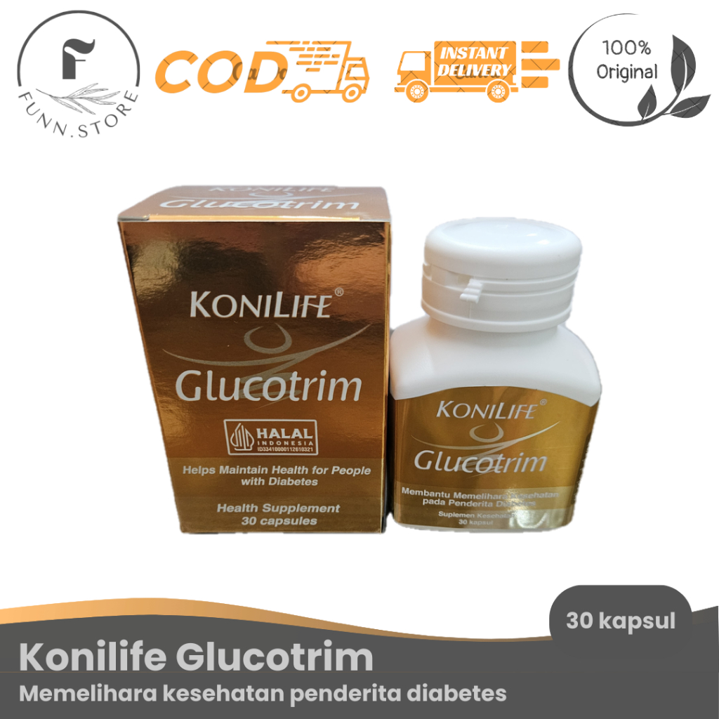 Konilife GLUCOTRIM - 30 CAPLETS / MAINTAINS BLOOD SUGAR / HELPING ...