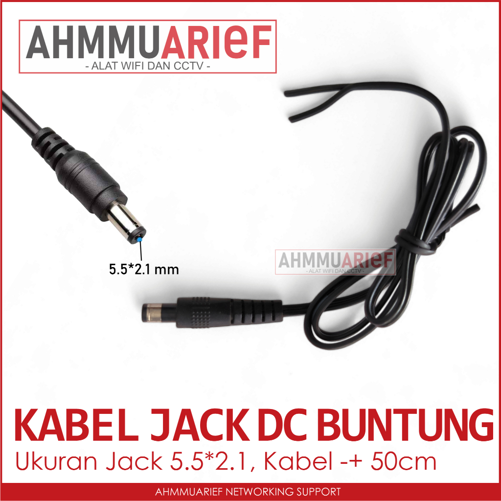 Jek DC POWER BUNTUNG JACK SOCKET CABLE CAN BE FOR MODEM CCTV ROTARY AND ...