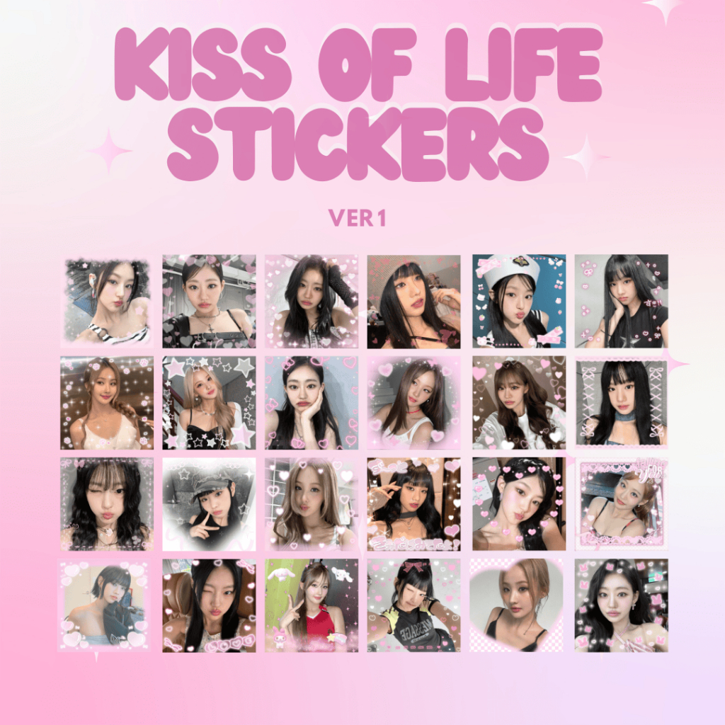 [90 Pcs] KISS OF LIFE LOVE MAIL FREBIESS STICKER DECO KPOP STICKER | Shopee Malaysia