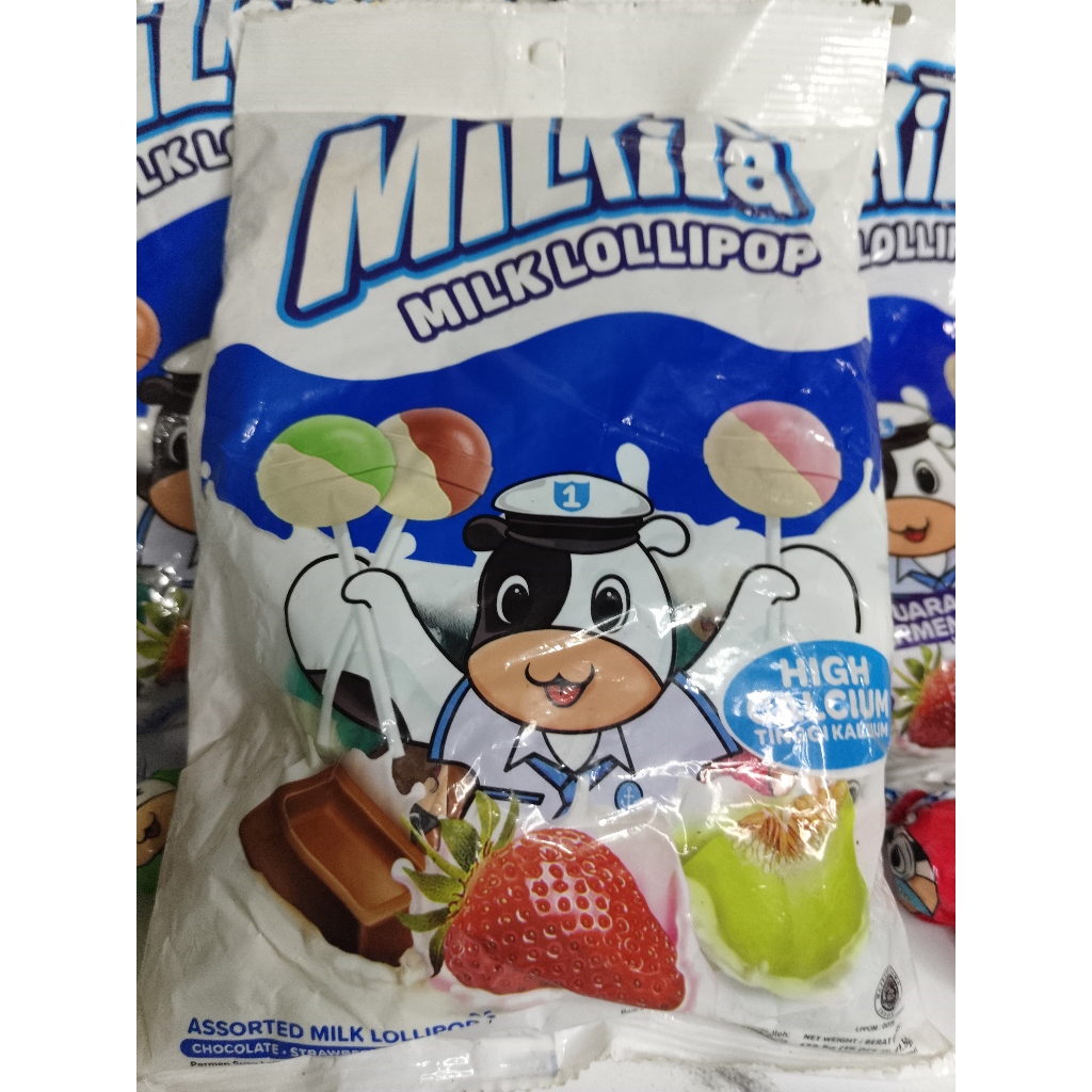 Milkita Assorted Milk Lollipop Candy - Chocolate, Strawberry & Melon ...