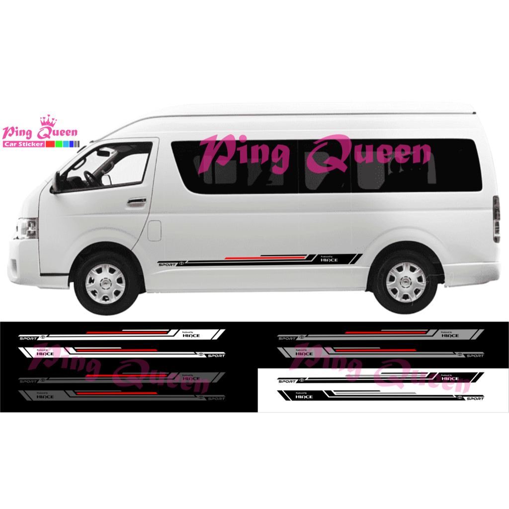 Hiace Side BODY STICKER LIST Latest MOTIF CUTTING TOYOTA HIACE Car ...