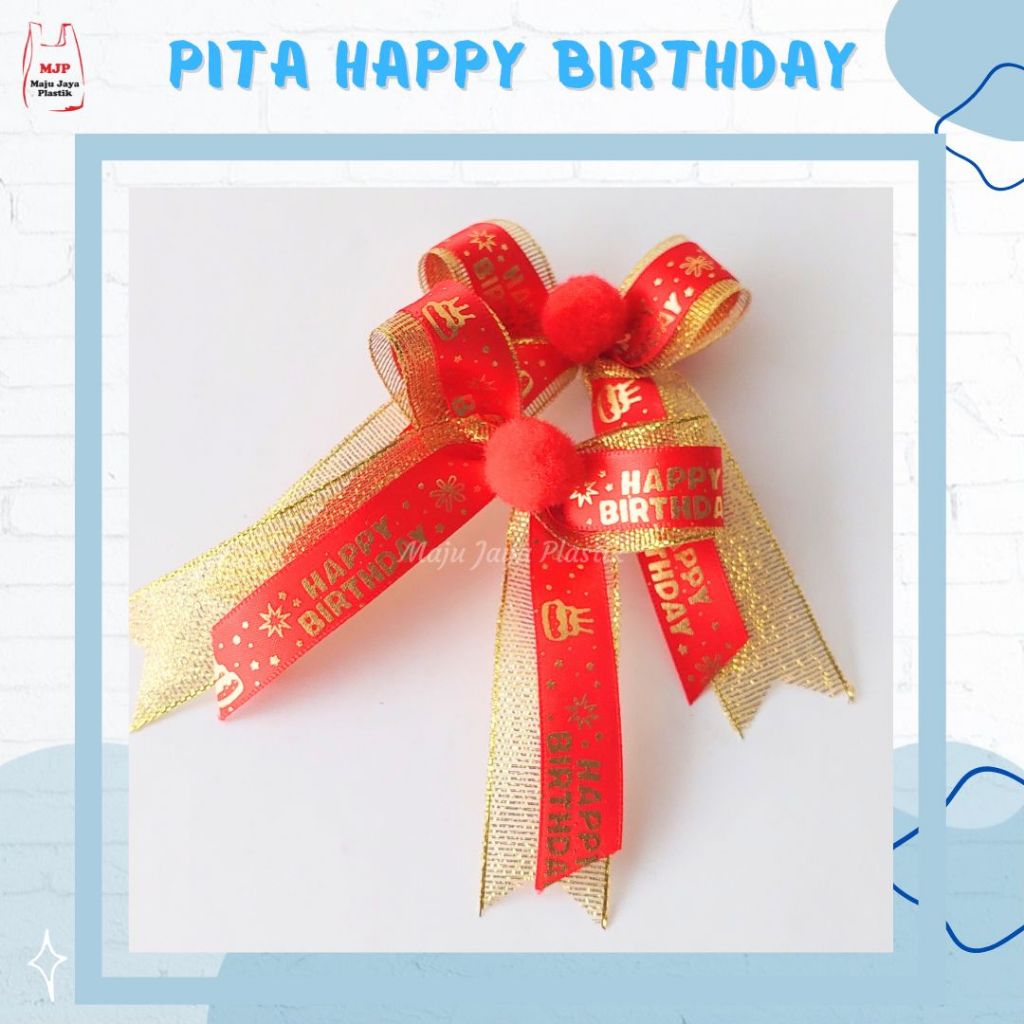 Happy BIRTHDAY Satin Ribbon HAPPY BIRTHDAY Ribbon For HAMPERS PARCEL ...
