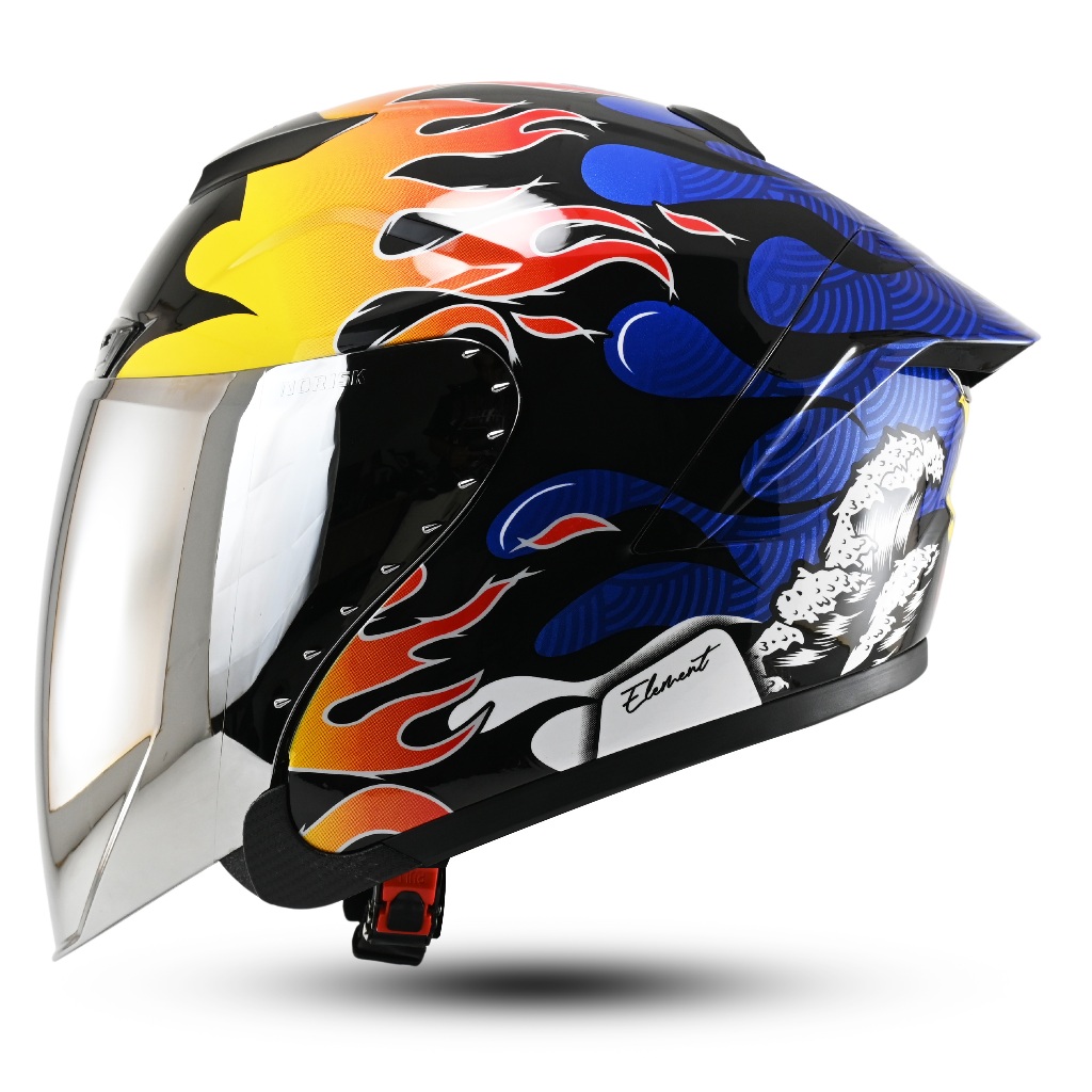 Jitsu J STRIKE Half Face Helmet Element Half Face Motif Cool Boys ...