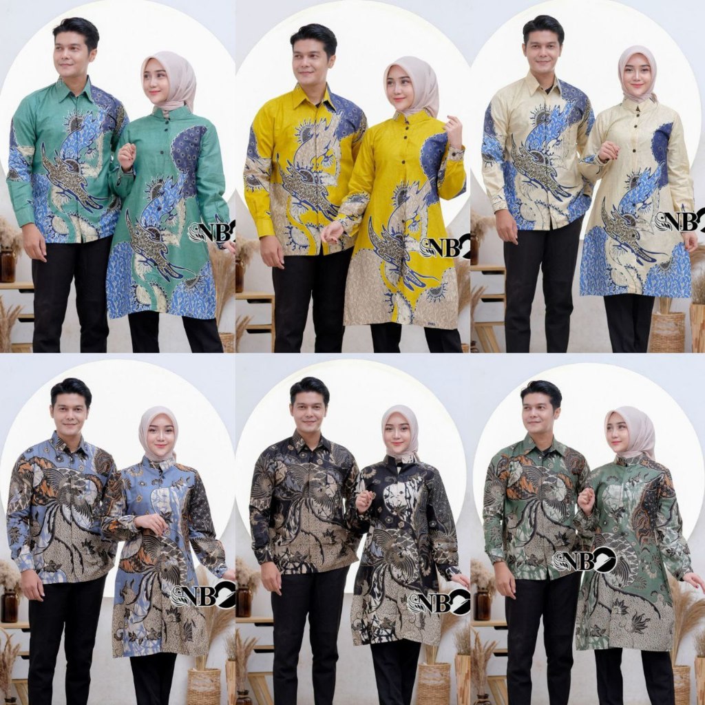 Mahalini Couple Batik Tunic Series ML XL XXL JUMBO Batik Tunic Top for ...