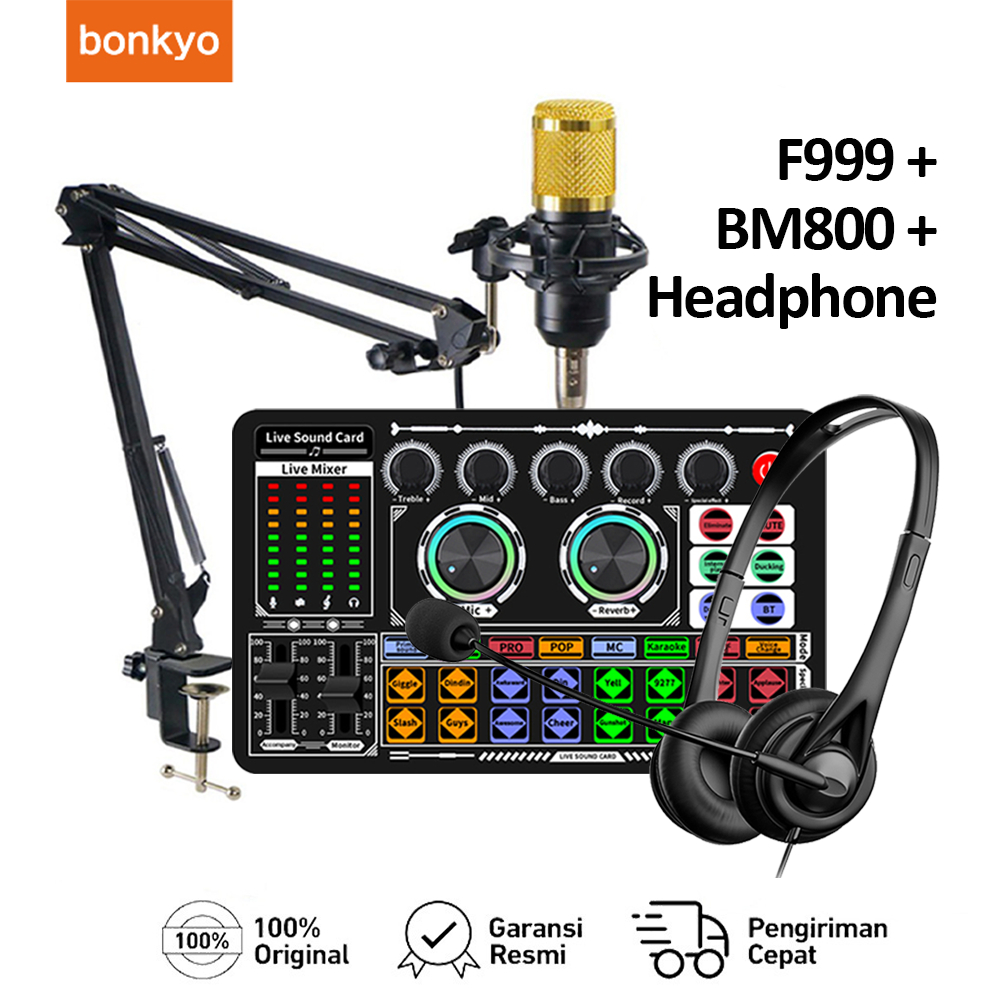 Bonkyo F999 BM800 sound card microphone combination set Bluetooth ...