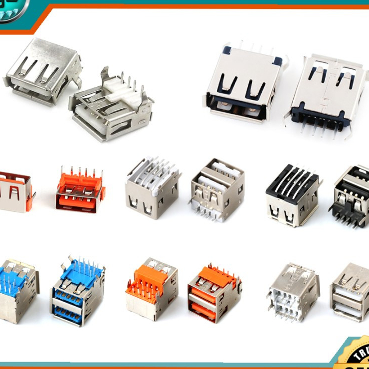 Usb Female Socket Connector type A USB 2,0 3.9 Socket Connector Port ...