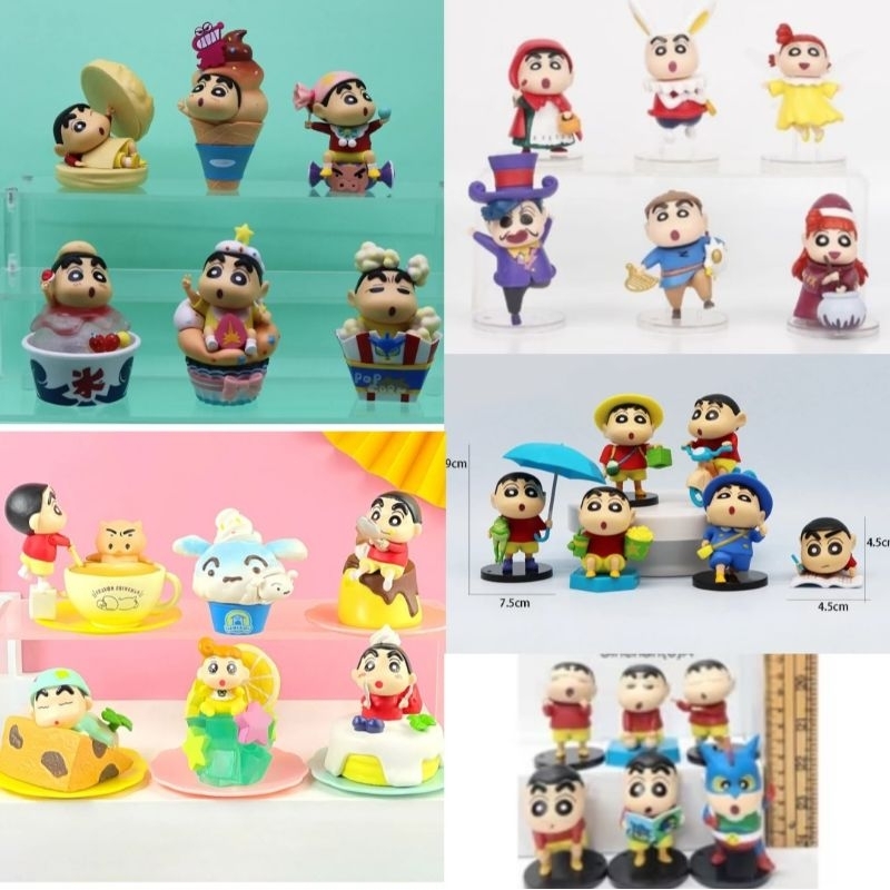 Crayon shin chan figure set of 6 | Shopee Malaysia