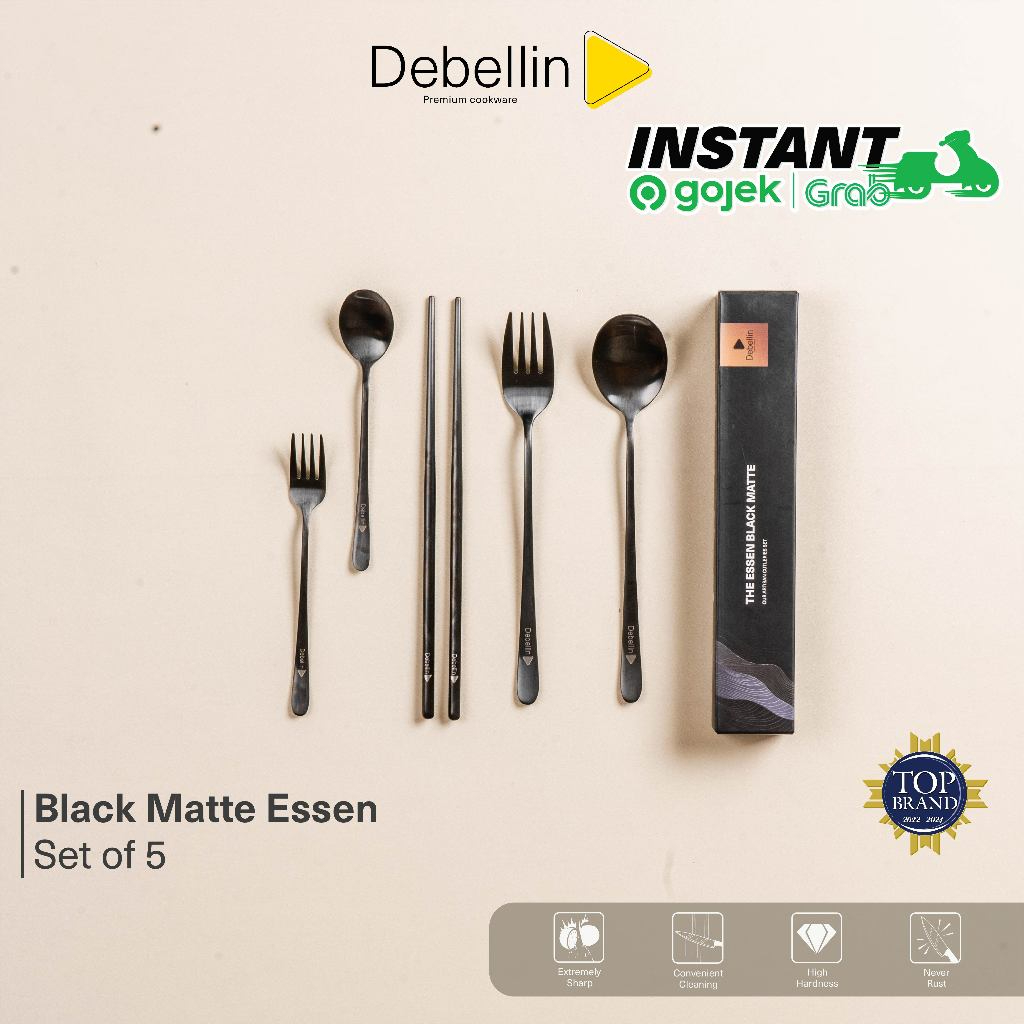 Debellin Black Essen or Tablespoon Set - Premium Tableware | Shopee Malaysia