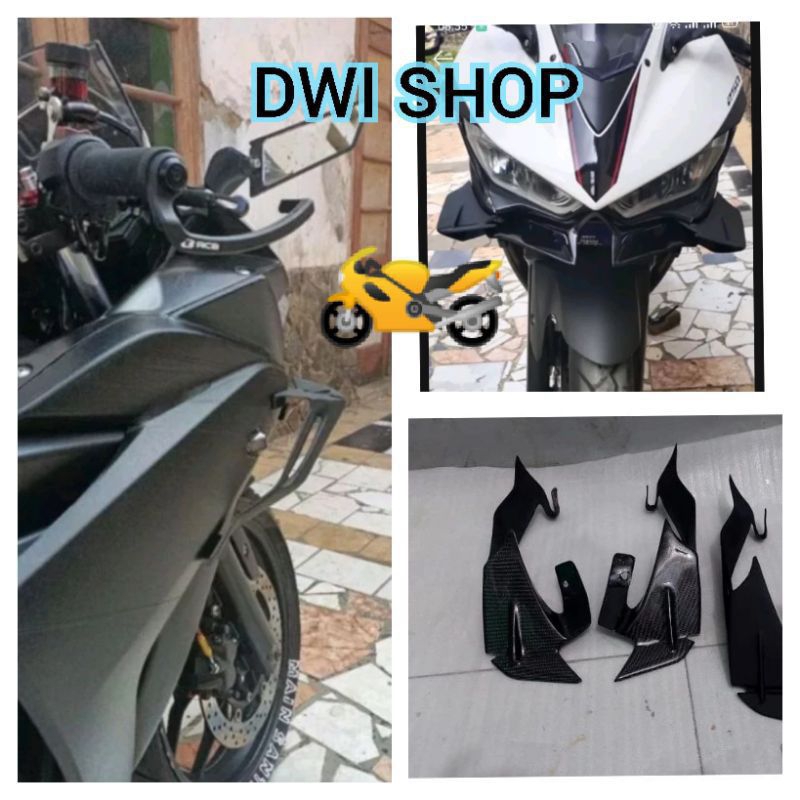 Aero winglet Aero fairing Yamaha R25 v1 custom model BMW S1000 | Shopee ...
