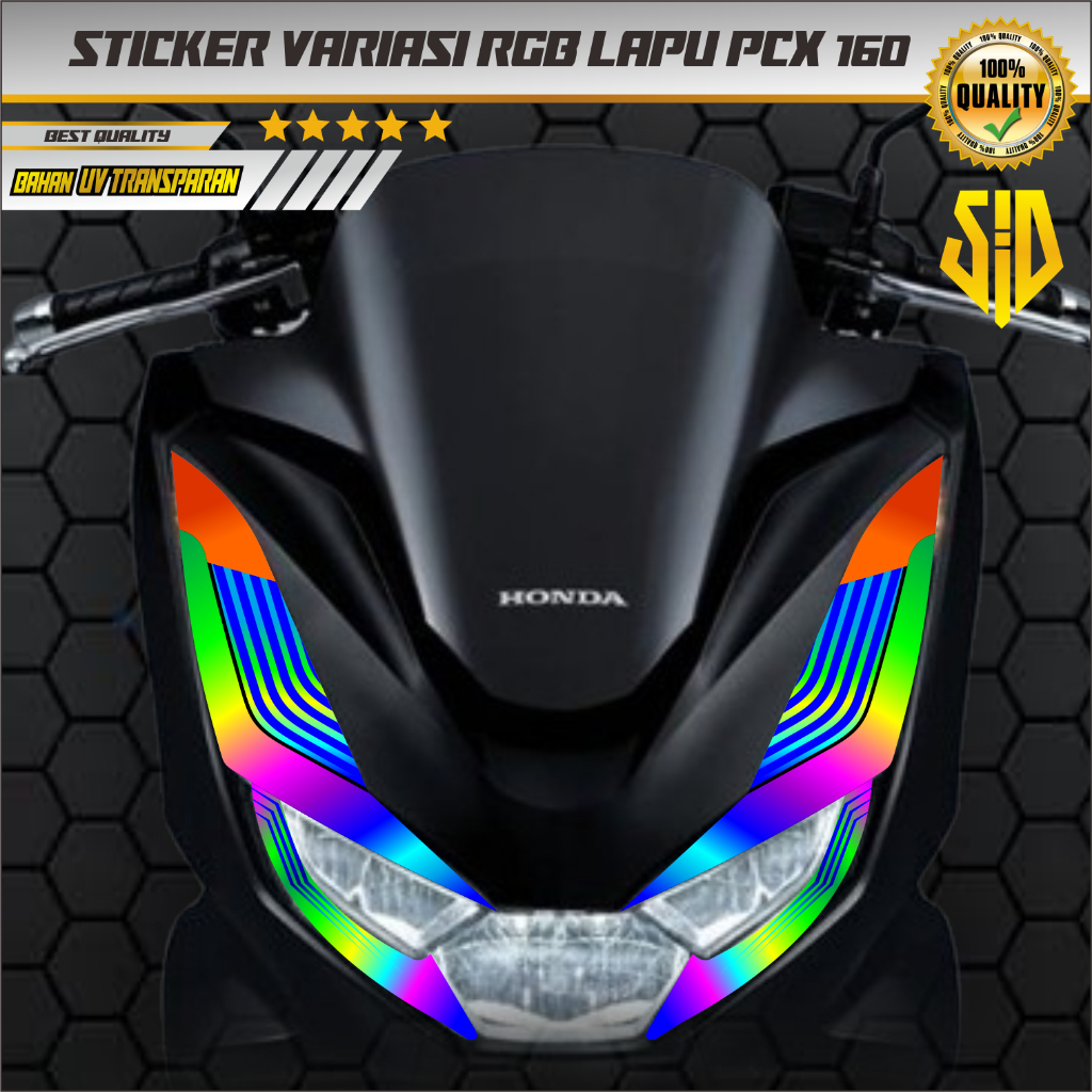 Pcx 160 LIGHT STICKER RAINBOW COLOR / PCX LIGHT STICKER RGB COLOR / PCX ...