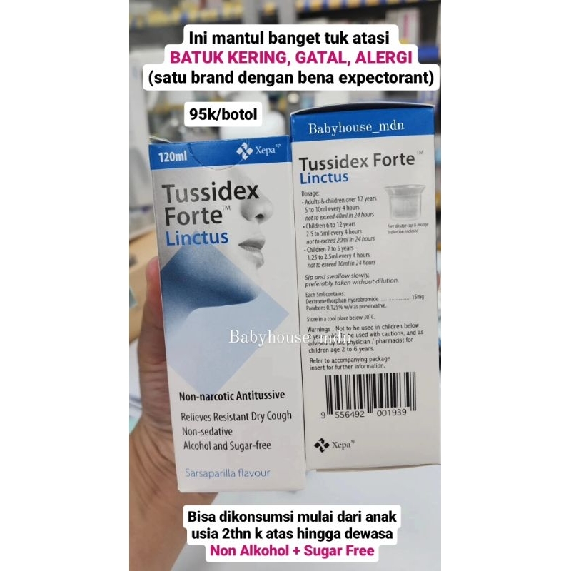 Tussidex Syrup| Treat Dry Cough and Itchy Throat| Sugar Free| Child ...