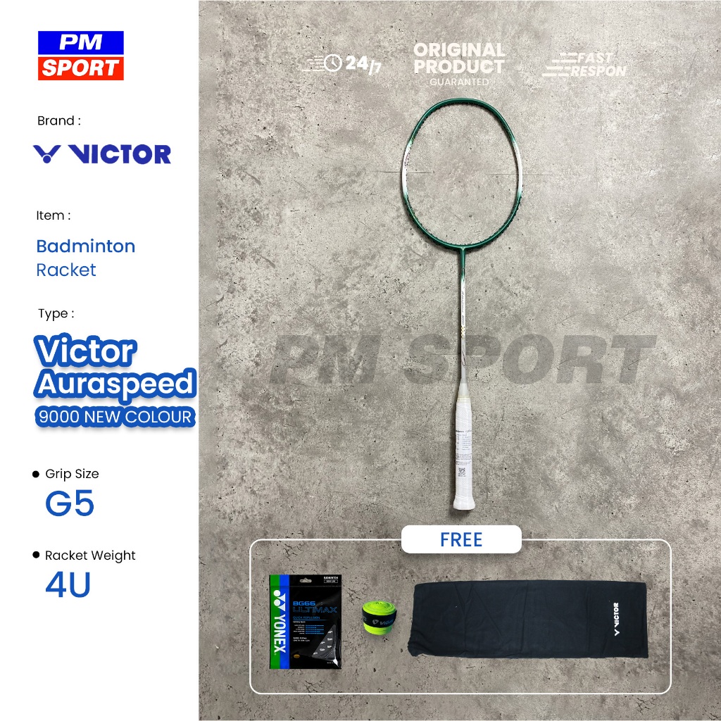Victor AURASPEED 9000 NEW COLOR ORIGINAL BADMINTON / BADMINTON RACKET ...