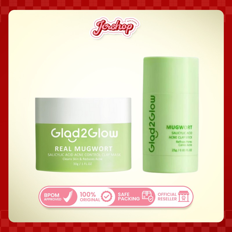 Glad2glow Real Mugwort Salicylic Acid Acne Control Clay Mask | Clay Stick | Shopee Malaysia