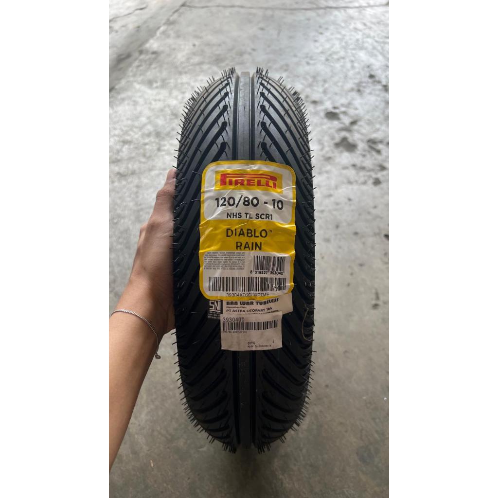 Pirelli DIABLO RAIN Tire Package 100/80-10 & 120/80-10 TUBELESS VESPA ...