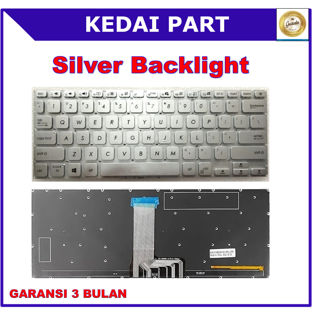 Asus X409 14 M409 M409B Silver Backlight Keyboard | Shopee Malaysia