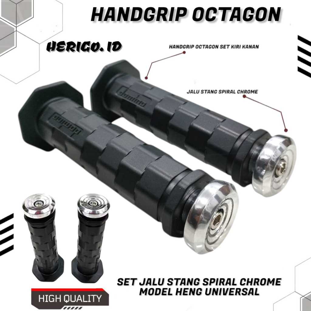 Handgrip GRIP HANFAT MODEL OCTAGON SET LEFT RIGHT PLUS HANDLEBAR TRACK ...