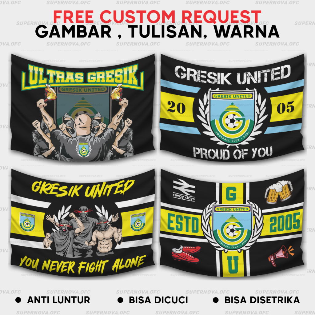 Jumbo FLAG GRESIK UNITED ULTRAS GRESIK LASKAR JOKO SAMUDRO | Shopee ...