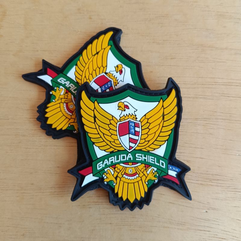 Patch rubber logo garuda shield velcro rubber Accessories emblem patch ...