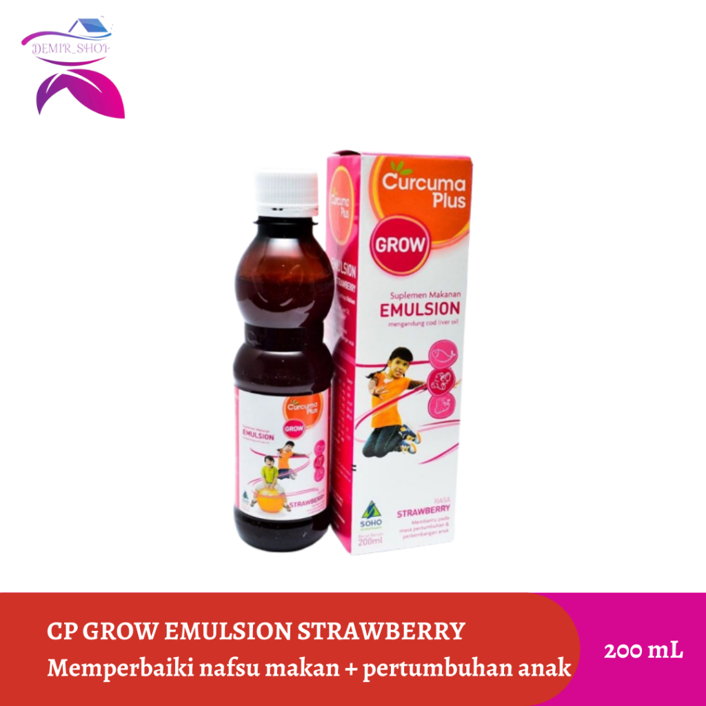 Curcuma Plus Grow Emulsion Strawberry Syrup Flavor 200ml | Shopee Malaysia