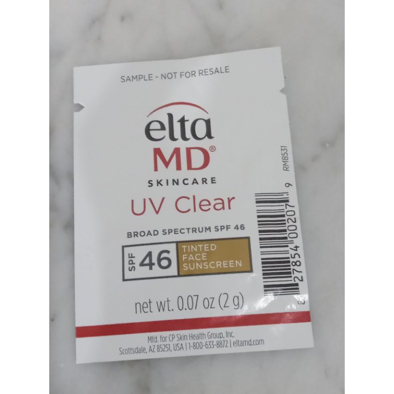 Eltamd UV Clear Tinted Broad-Spectrum SPF 46 Sunscreen by ELTA MD sachet Contains 2 Grams Renew ...