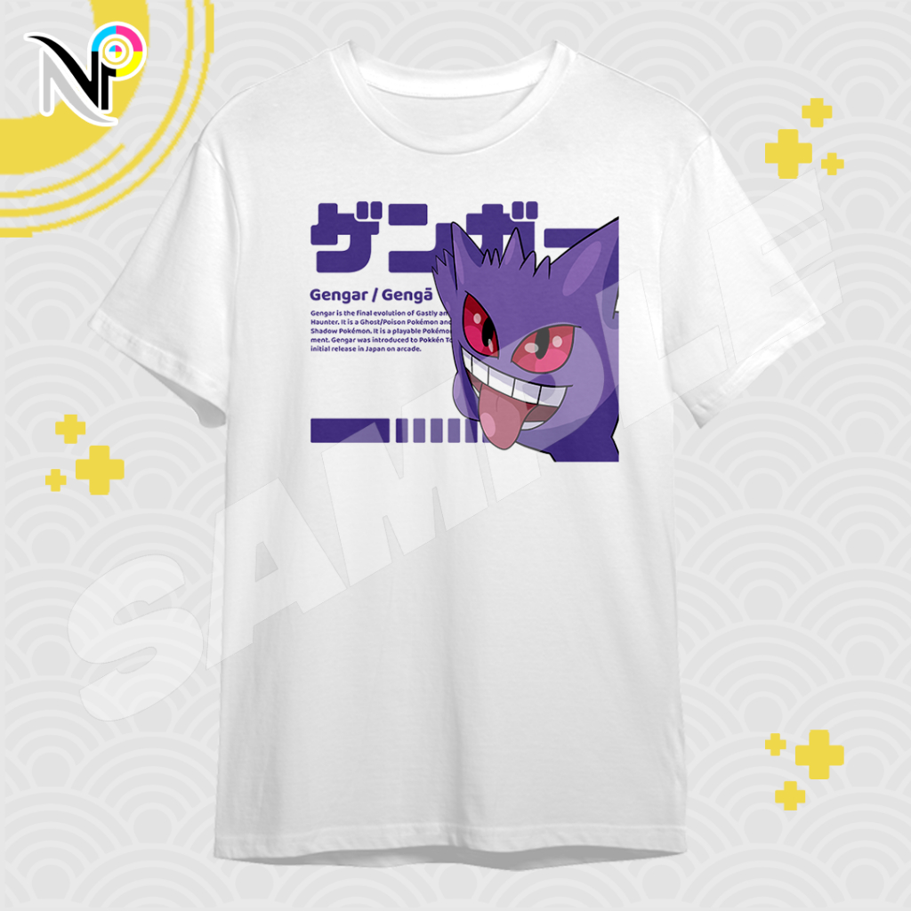 Clothes/t-shirt/shirt/t-shirt DTF POKEMON GENGAR | Shopee Malaysia
