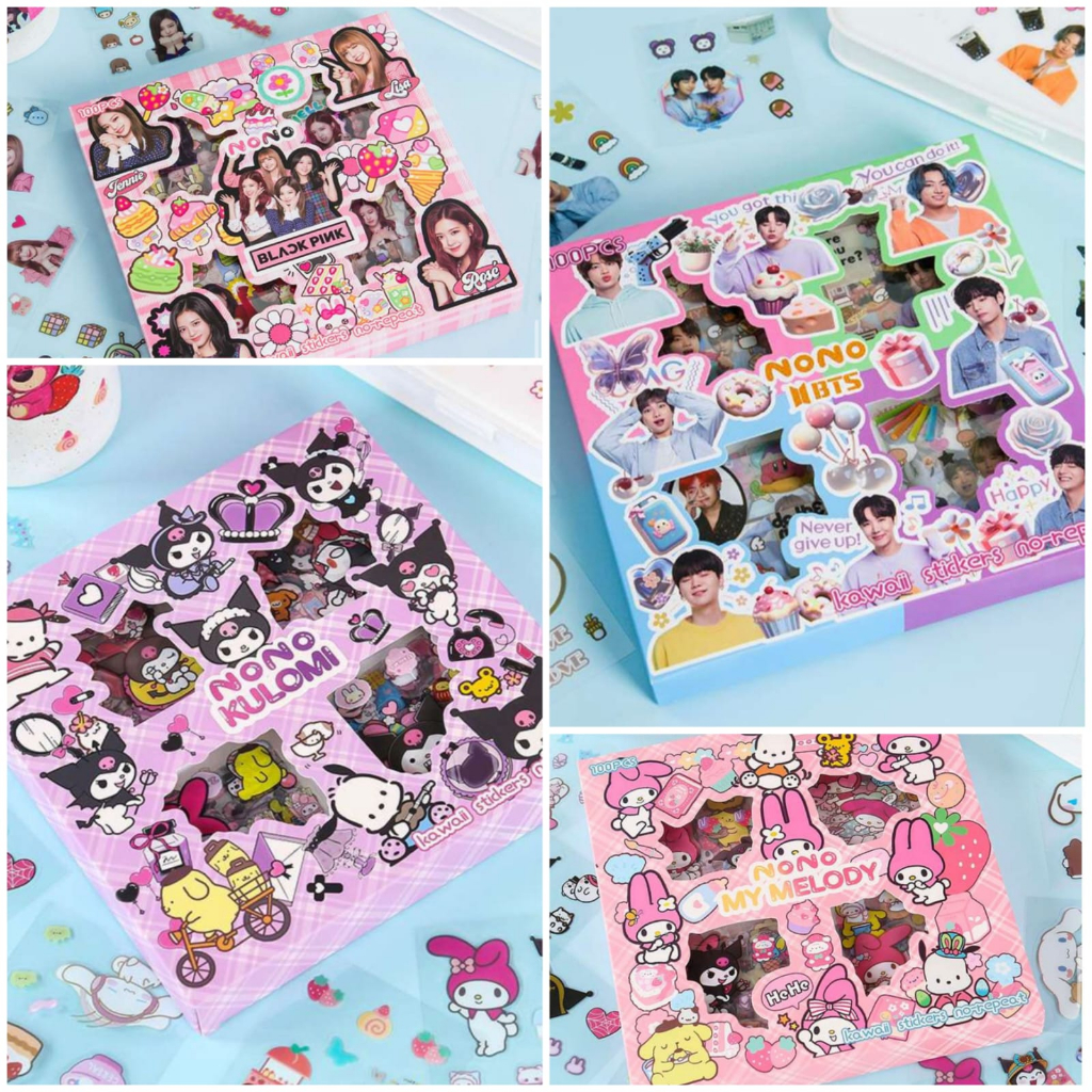[Import] - Sanrio KUROMI BTS BLACKPINK Rainbow Mix Sticker Original ...