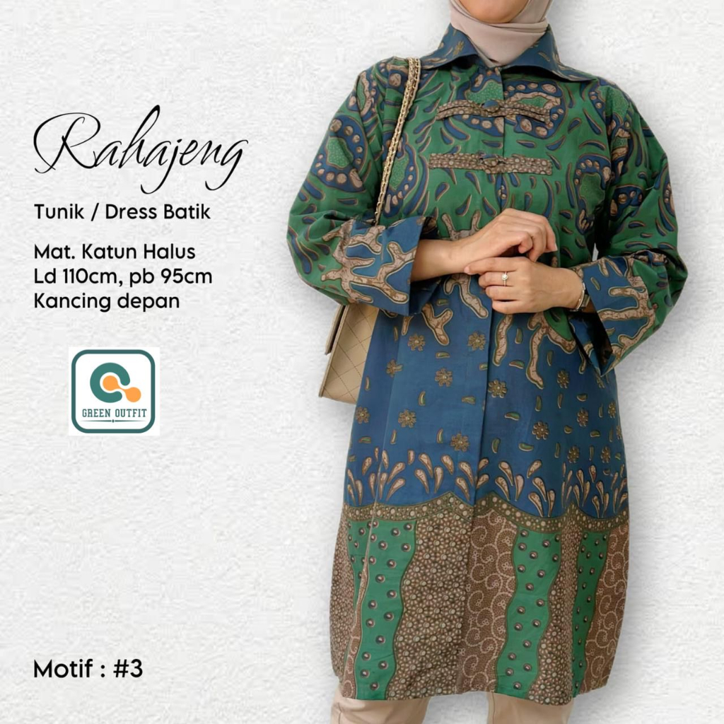 KATUN Rahajeng 3 cotton batik tunics ld 110 tunic dress dres clothes ...