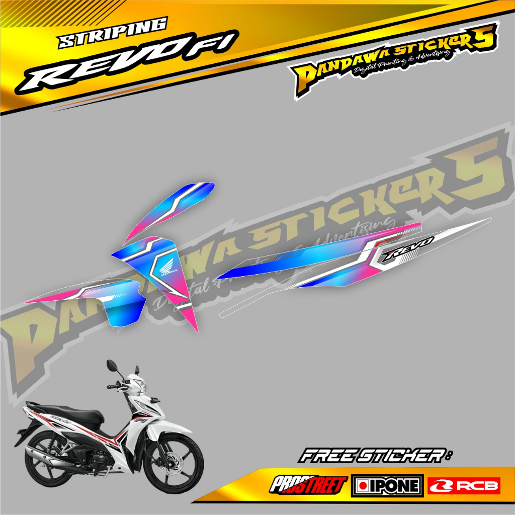 Honda REVO FI MOTORCYCLE VARIATION STRIPING / HONDA REVO FI STICKER ...