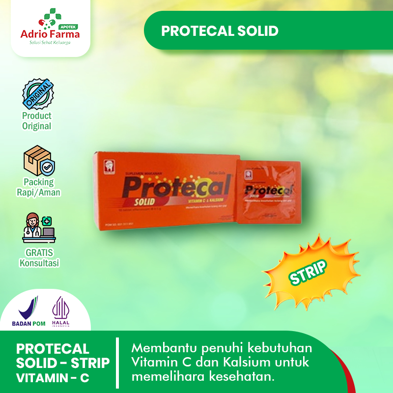 Protecal - SOLID EFFERVESCENT Strip Contains 1 Tablets - Orange ...