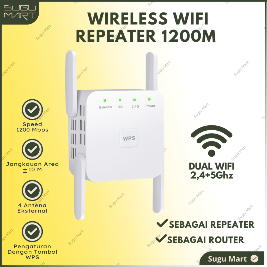 Wifi REPEATER WIRELESS 1200M 5G 2.4G DUAL BAND | Wifi NETkeeper | Wi FI ...
