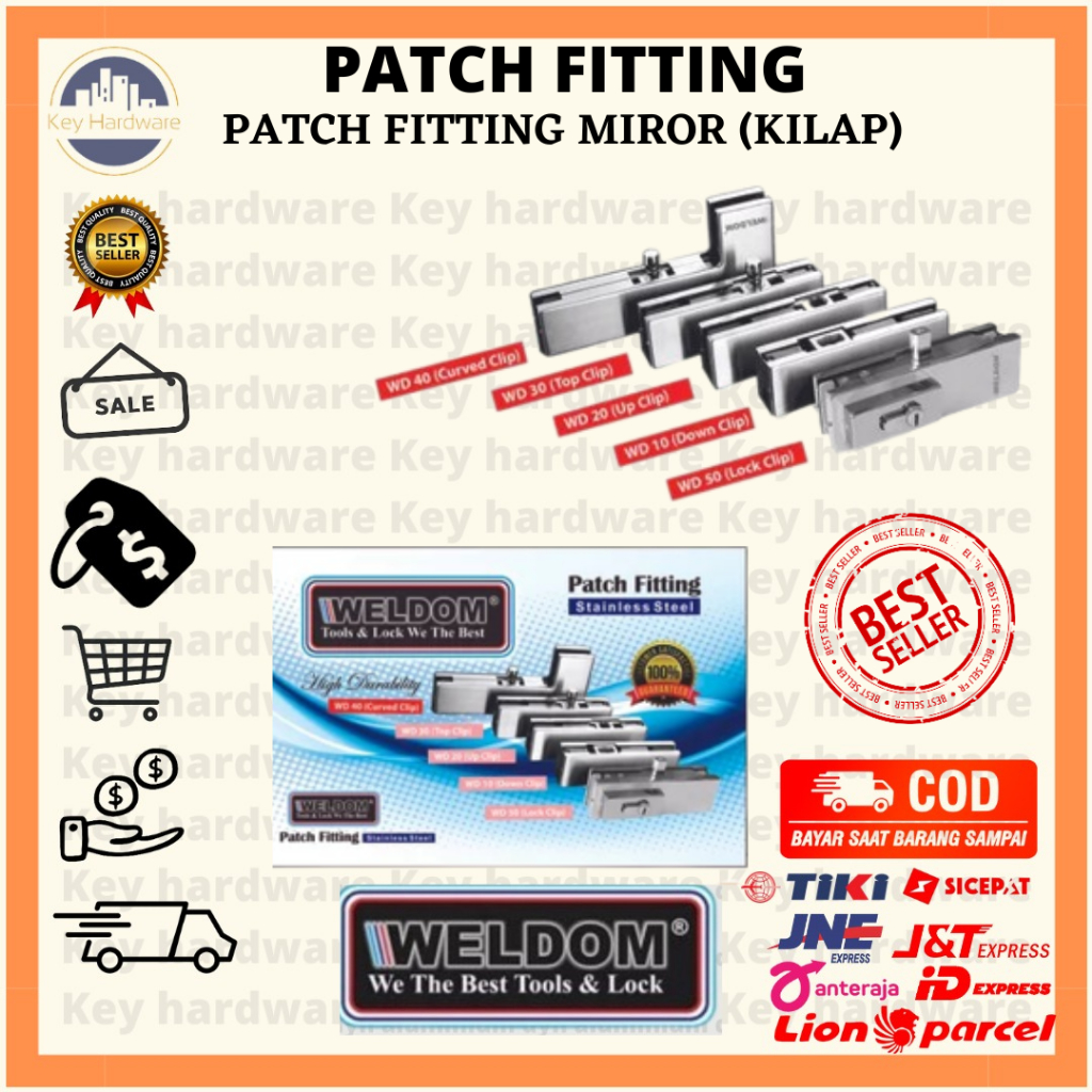 Patch Fitting PT 10 / WD10 Top Fitting Stainless steel Glass Door ...