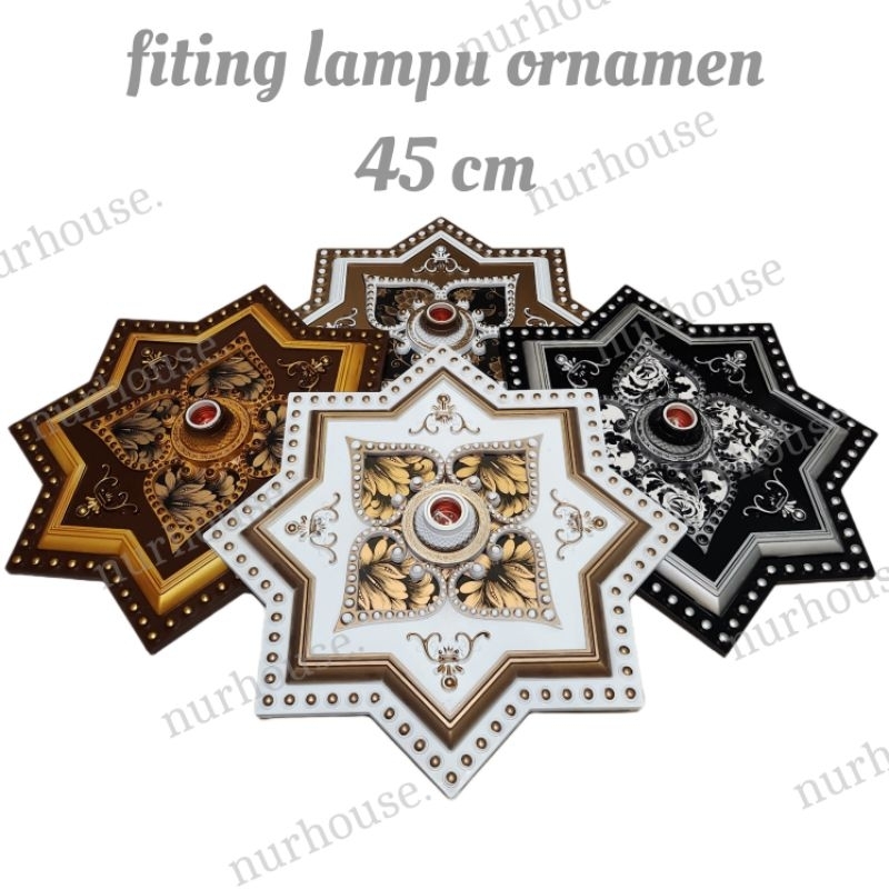 Large decorative fittings PVC ceiling light ornaments / GRC gypsum ...