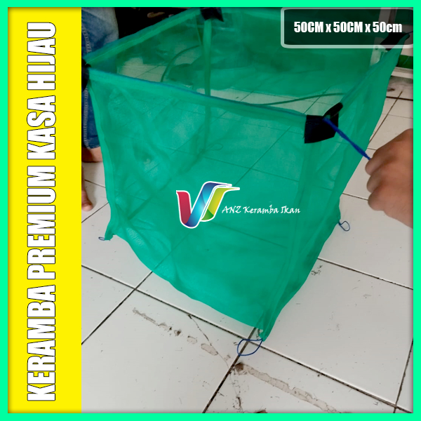 HIJAU Waring Premium Fish Cage, ready-to-use green gauze net, size ...