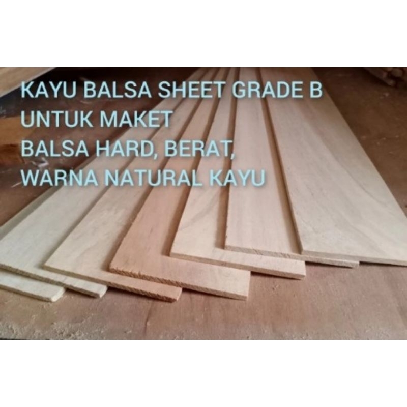 KAYU Balsa wood sheet 6mm x 10cm x 1 meter DIY mockup wood Handicrafts ...