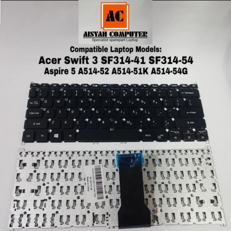 Acer Swift 3 SF314-41 SF314-54 A514-22 A514-52 keyboard | Shopee Malaysia